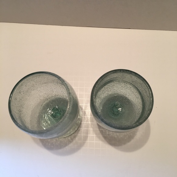 Dining | Pair Of Primitive Hand Blown Bubble Glass | Poshmark